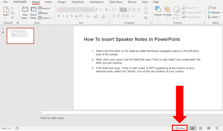 How To Add Speaker Notes In PowerPoint (Quick & Easy!) - The Flexible ...