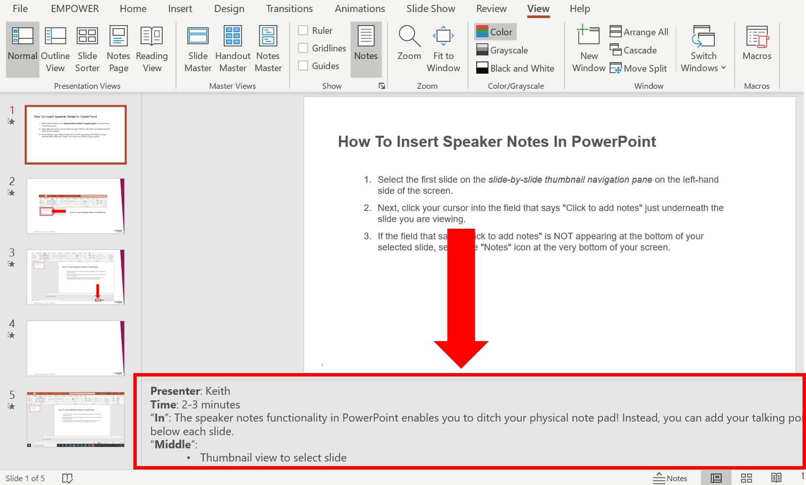 How To Add Speaker Notes In PowerPoint (Quick & Easy!) - The Flexible ...
